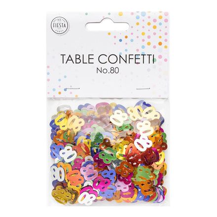 Bordskonfetti Tal 80 Farvemix Metallic | Partyking